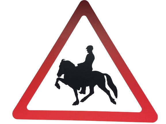 Skilt, fareskilt islandshest, fareskilt hest | Hest i Fokus